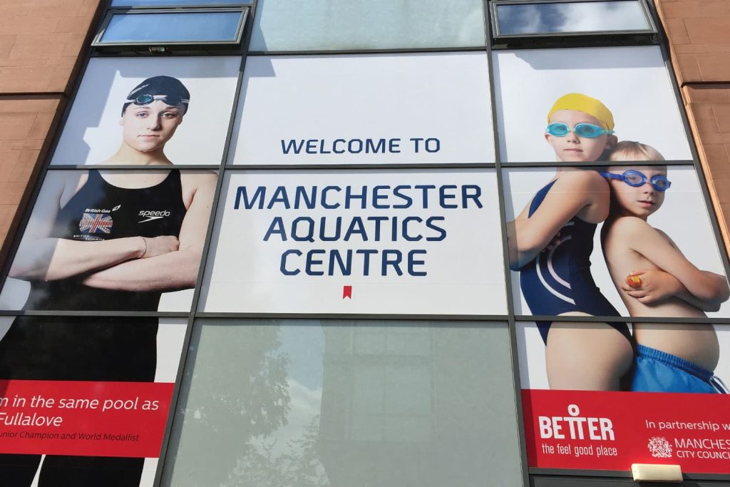 manchester-aquatic-centre-one-way-window-vinyl-digitally-printed-and ...